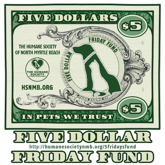 5 Dollar Friday – The Humane Society of North Myrtle Beach